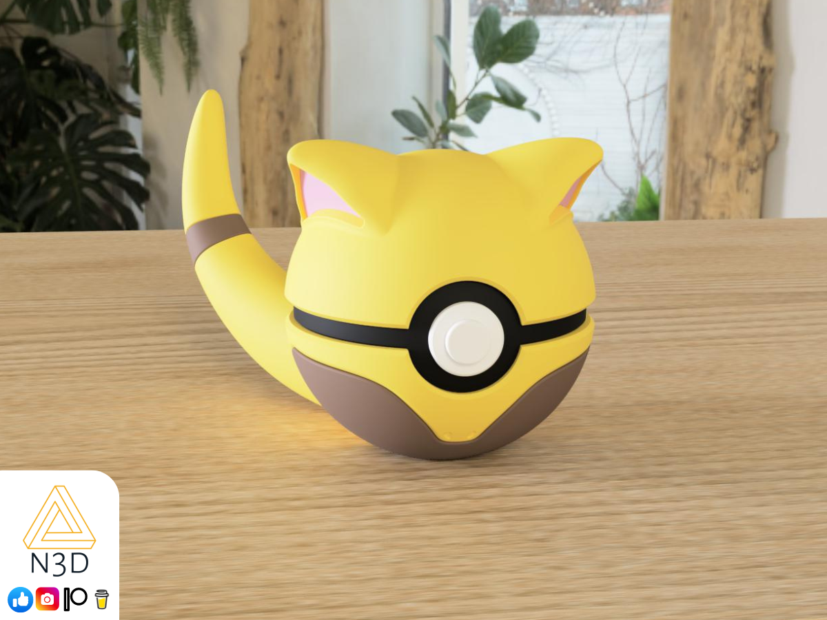 #0063 Abra - Pokeball Collectible - 3d Printed Pokemon Decor – Gnarly ...