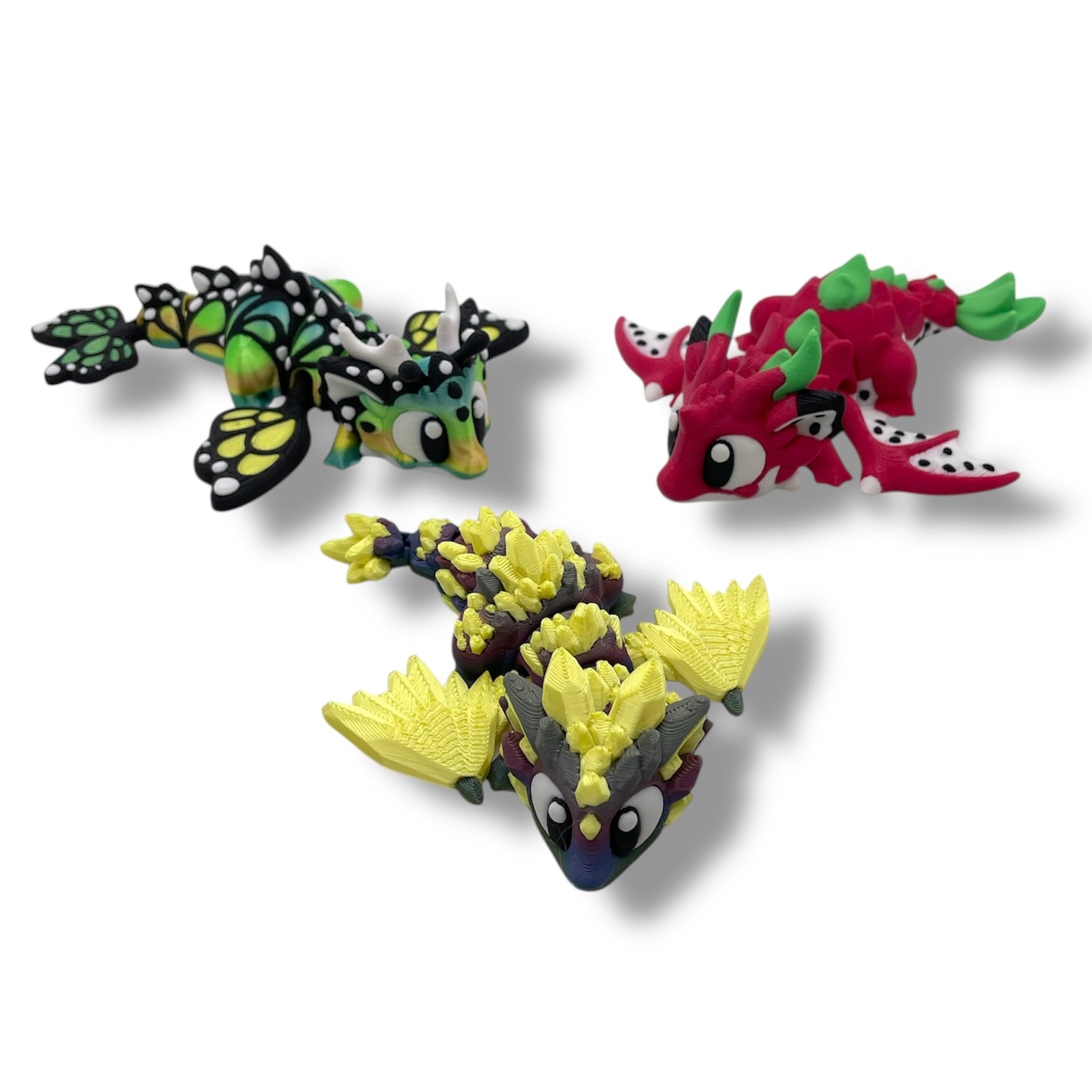 Beautiful 5" 3dGob Dragon - 3d Printed Articulated Decor – Gnarly Novelties